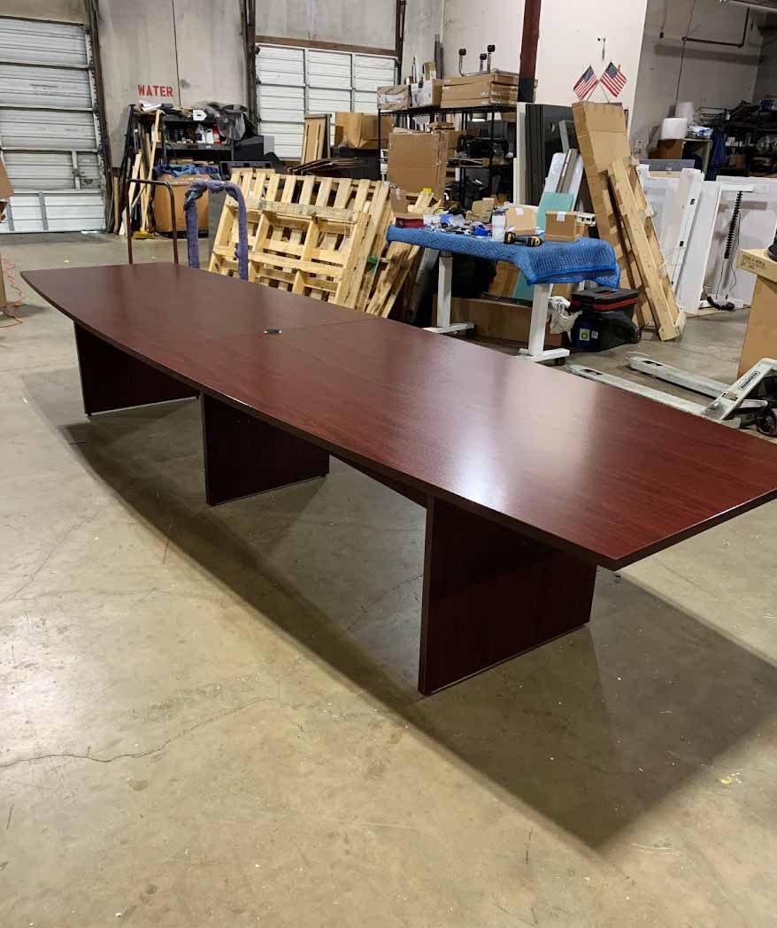12’ x 4’ Boat Shape Conference Table | Capital Furniture