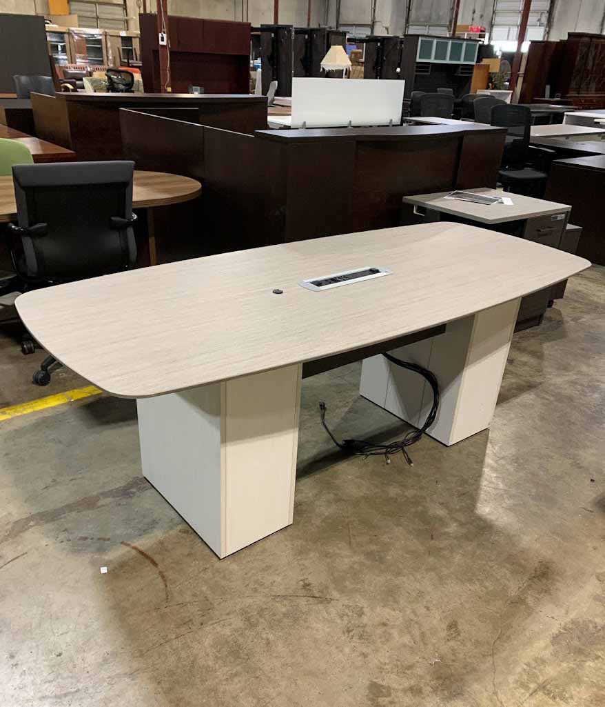 Artopex Boat Shape Conference table with Power | Capital Furniture